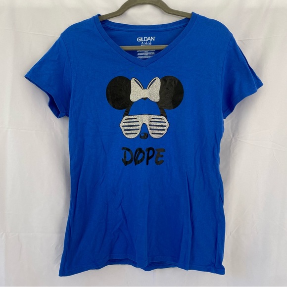 Gildan | Tops | Nwot Dope Minnie Mouse Tee Womans Medium Bust 34 Royal ...